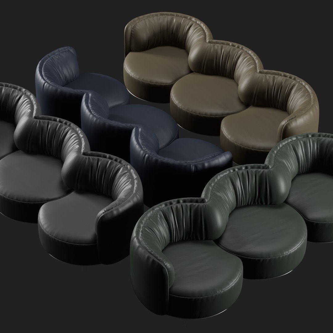 Natuzzi Wave 3 Seater Sofa By Nika Zupanc 3D Model - TurboSquid 1753978
