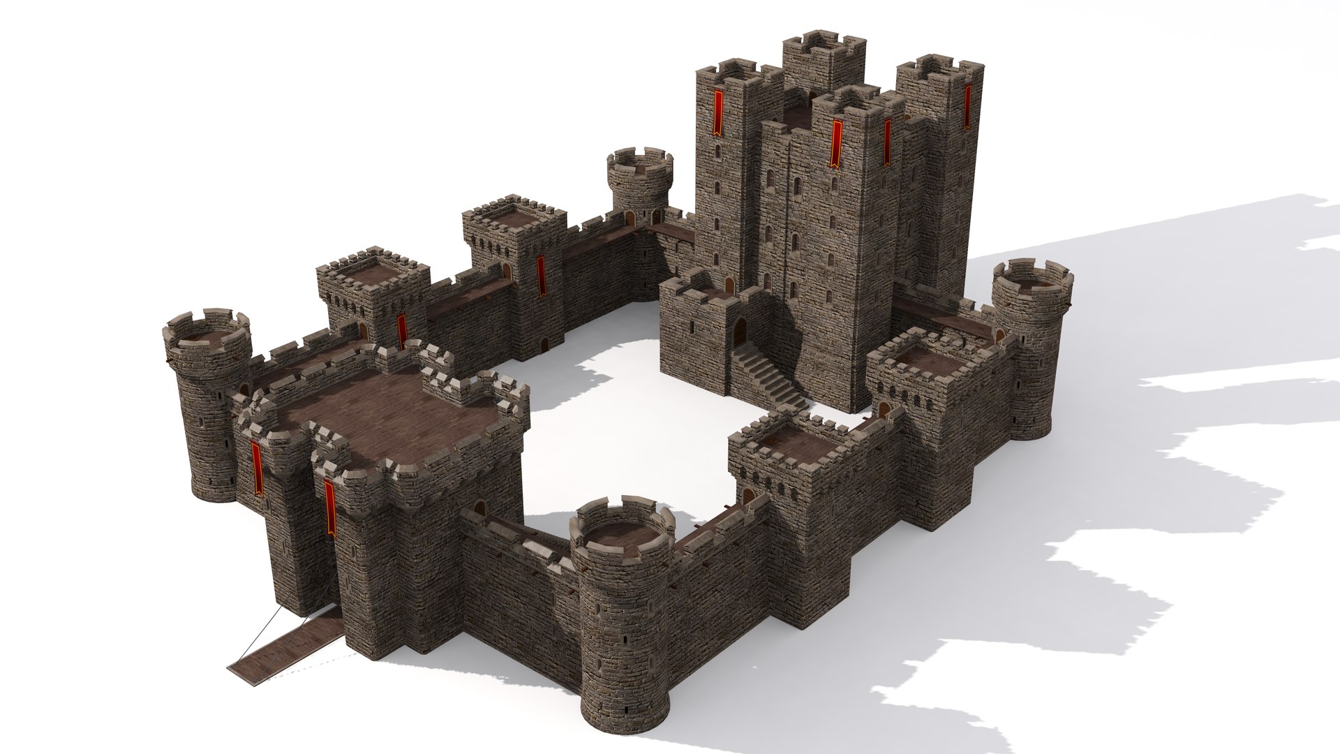 3D High Detail Castle Model - TurboSquid 1722014
