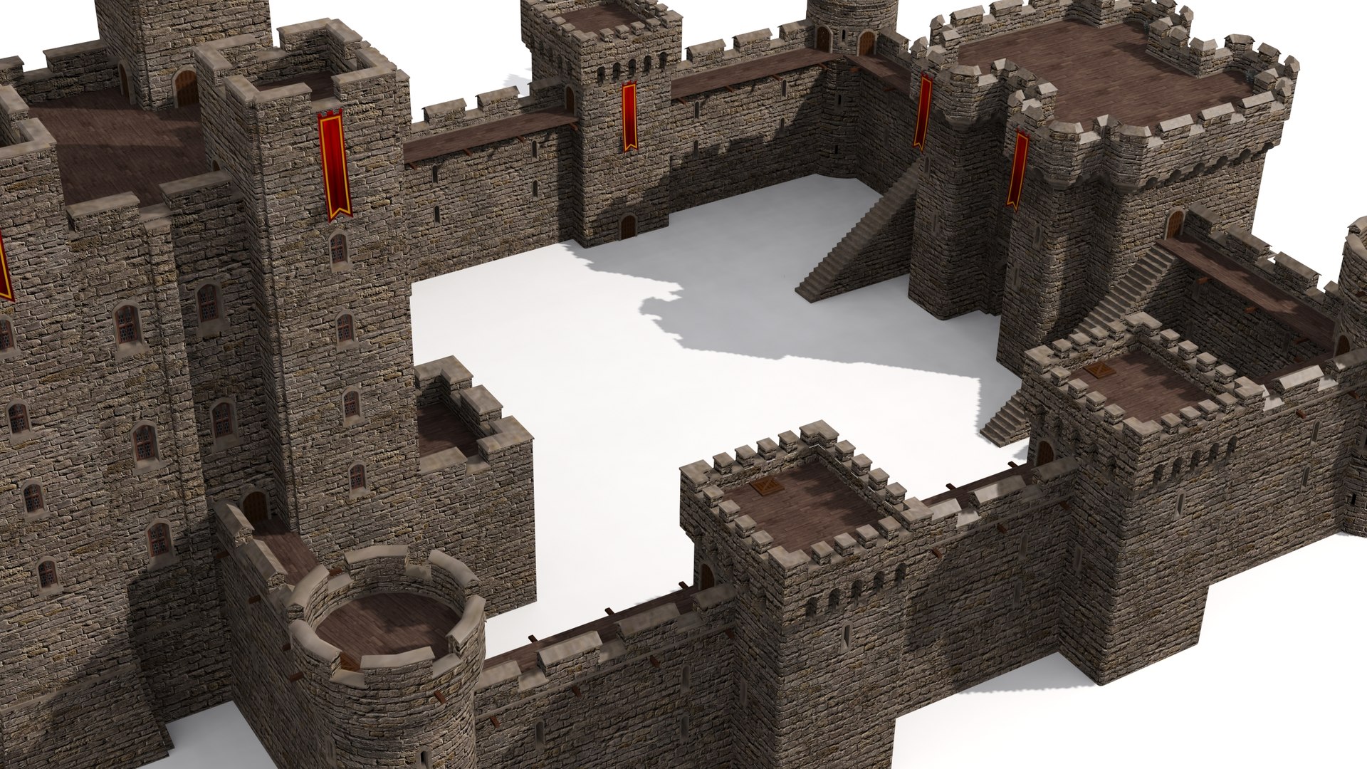 3D High Detail Castle Model - TurboSquid 1722014
