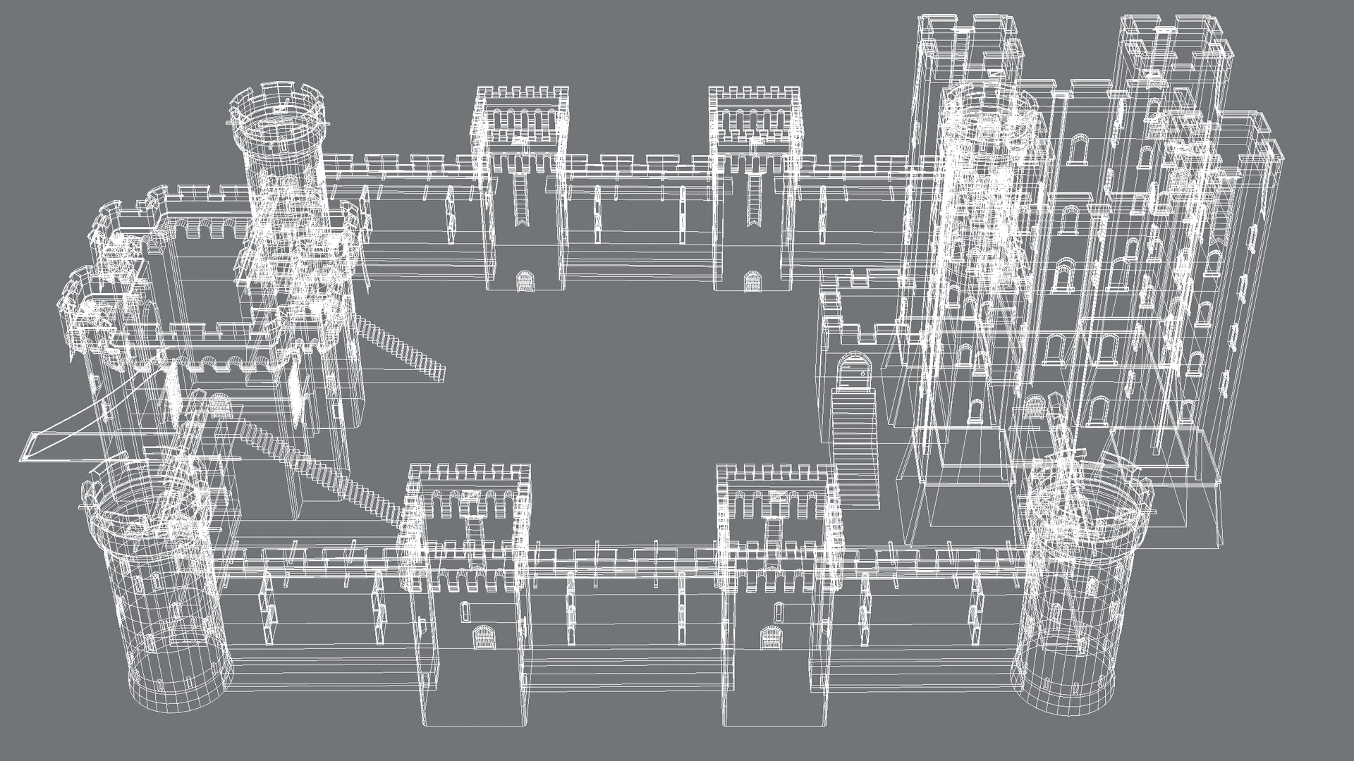3D High Detail Castle Model - TurboSquid 1722014