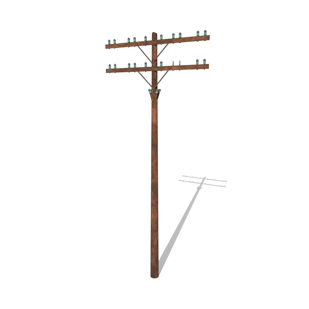 3D Electricity Pole Model - TurboSquid 1461957