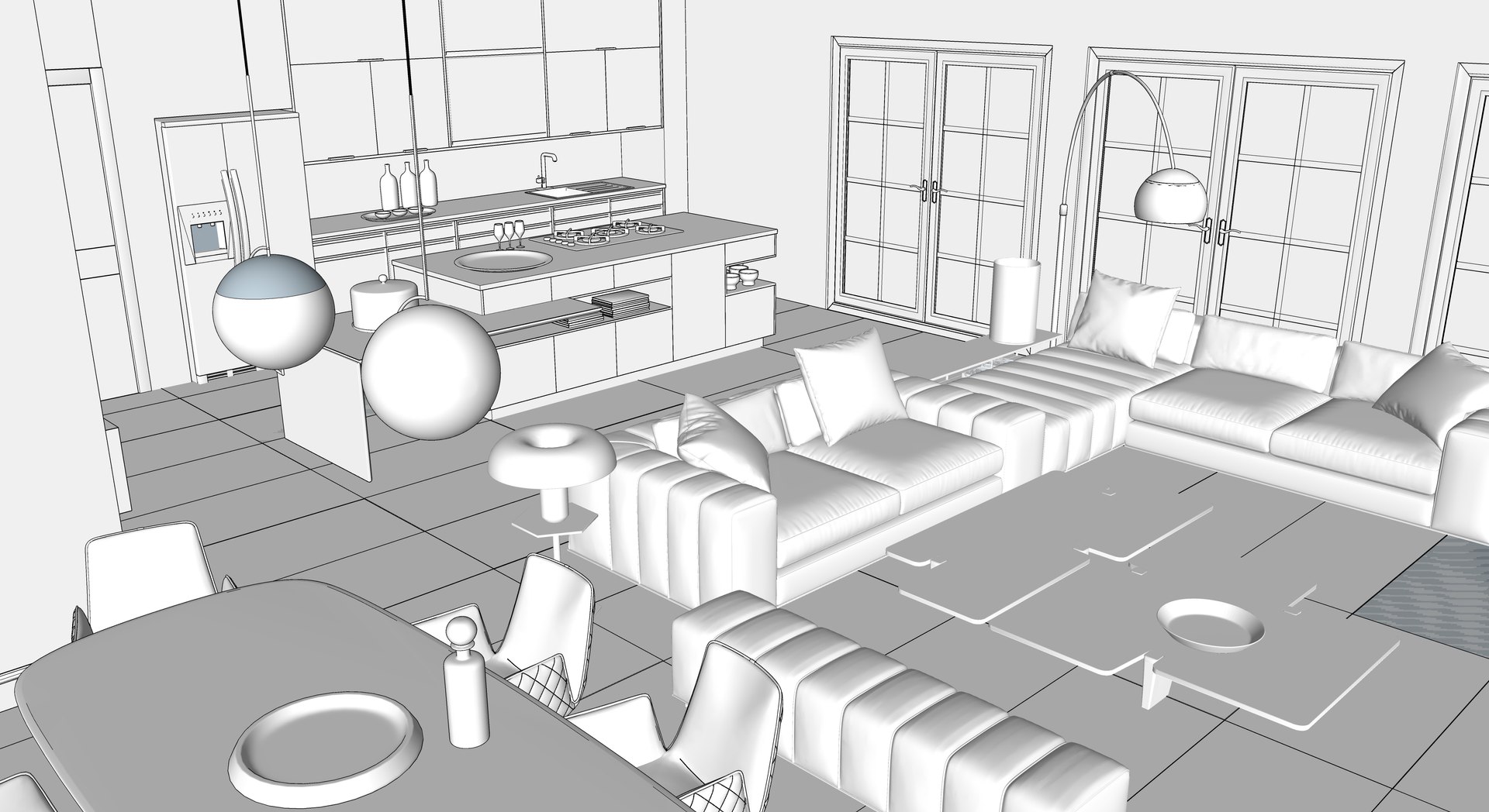 Beautiful Living Room 3D Model - TurboSquid 1830638