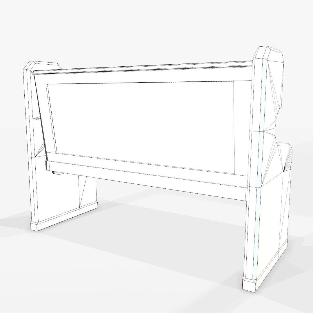 3D Church Bench - TurboSquid 1557021