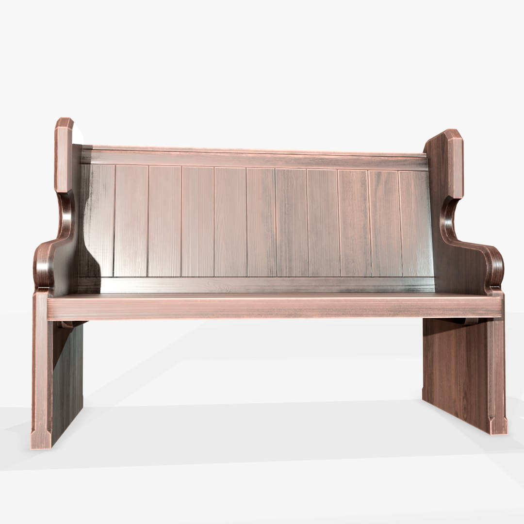 3D Church Bench - TurboSquid 1557021