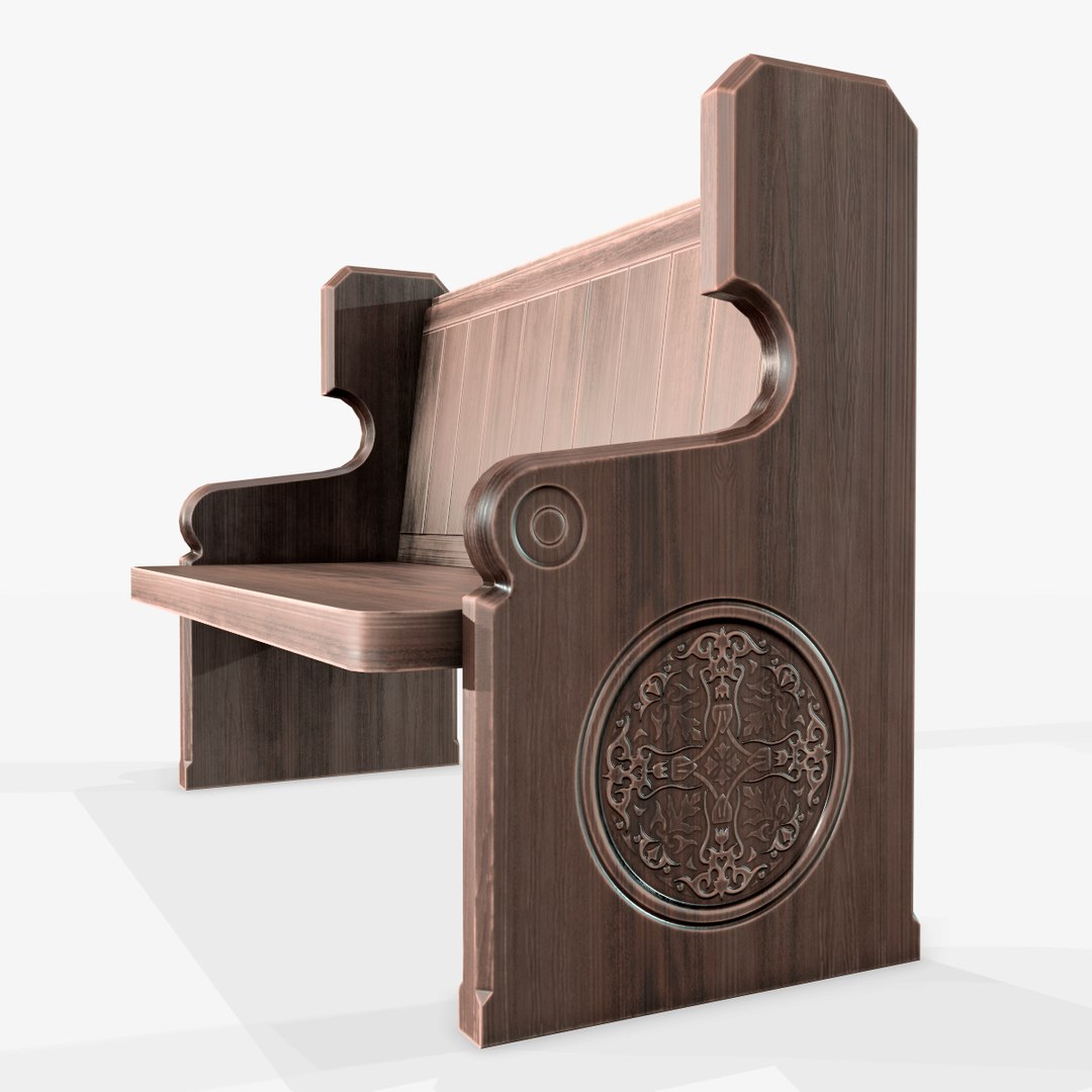 3D Church Bench - TurboSquid 1557021
