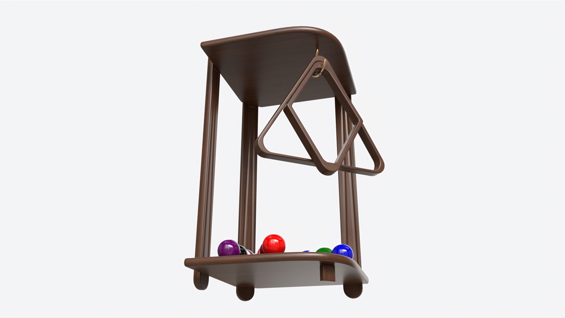 Billiard 10 Cue Corner Floor Rack Dark Model - TurboSquid 2073614