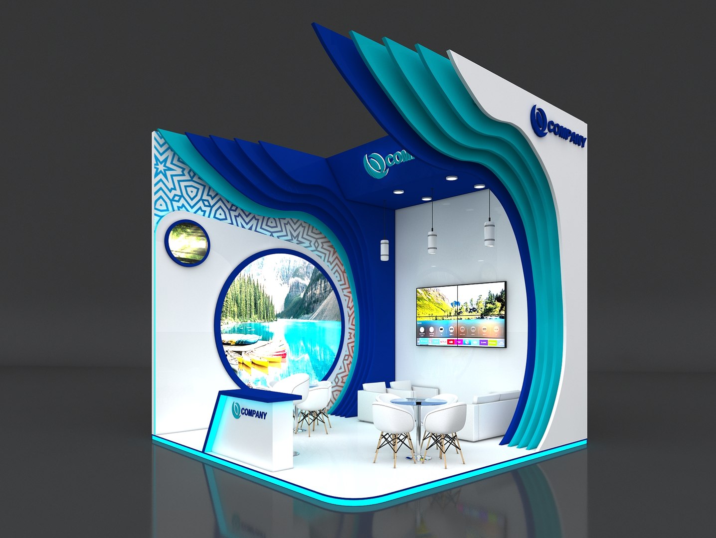 Booth Exhibit Stand 3D Model - TurboSquid 1630246