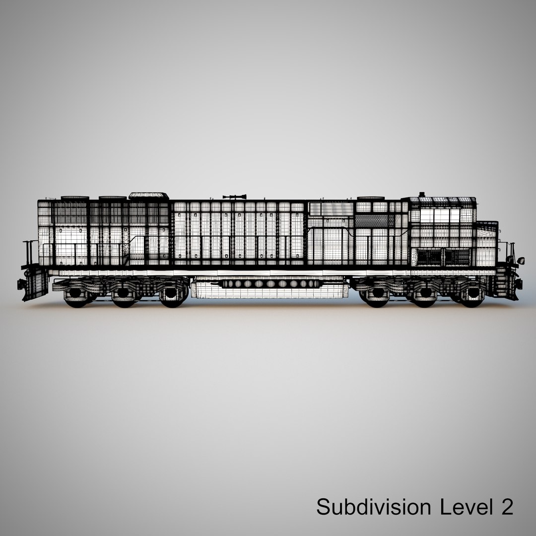 Cargo Train Engine Locomotive Max