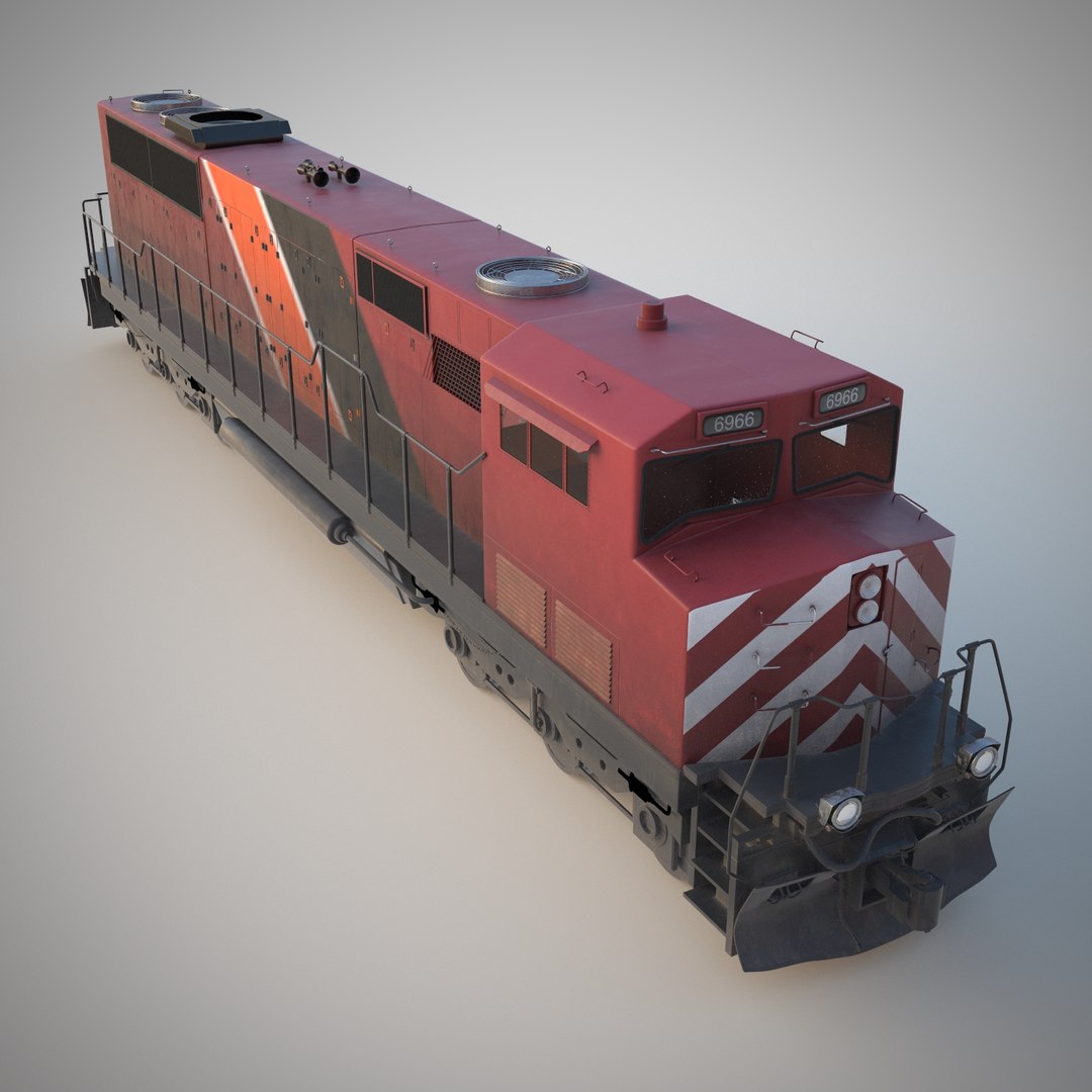 Cargo Train Engine Locomotive Max