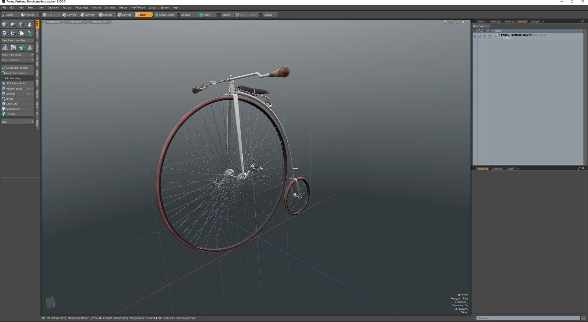 Penny Farthing Bicycle 3D Model - TurboSquid 2326765