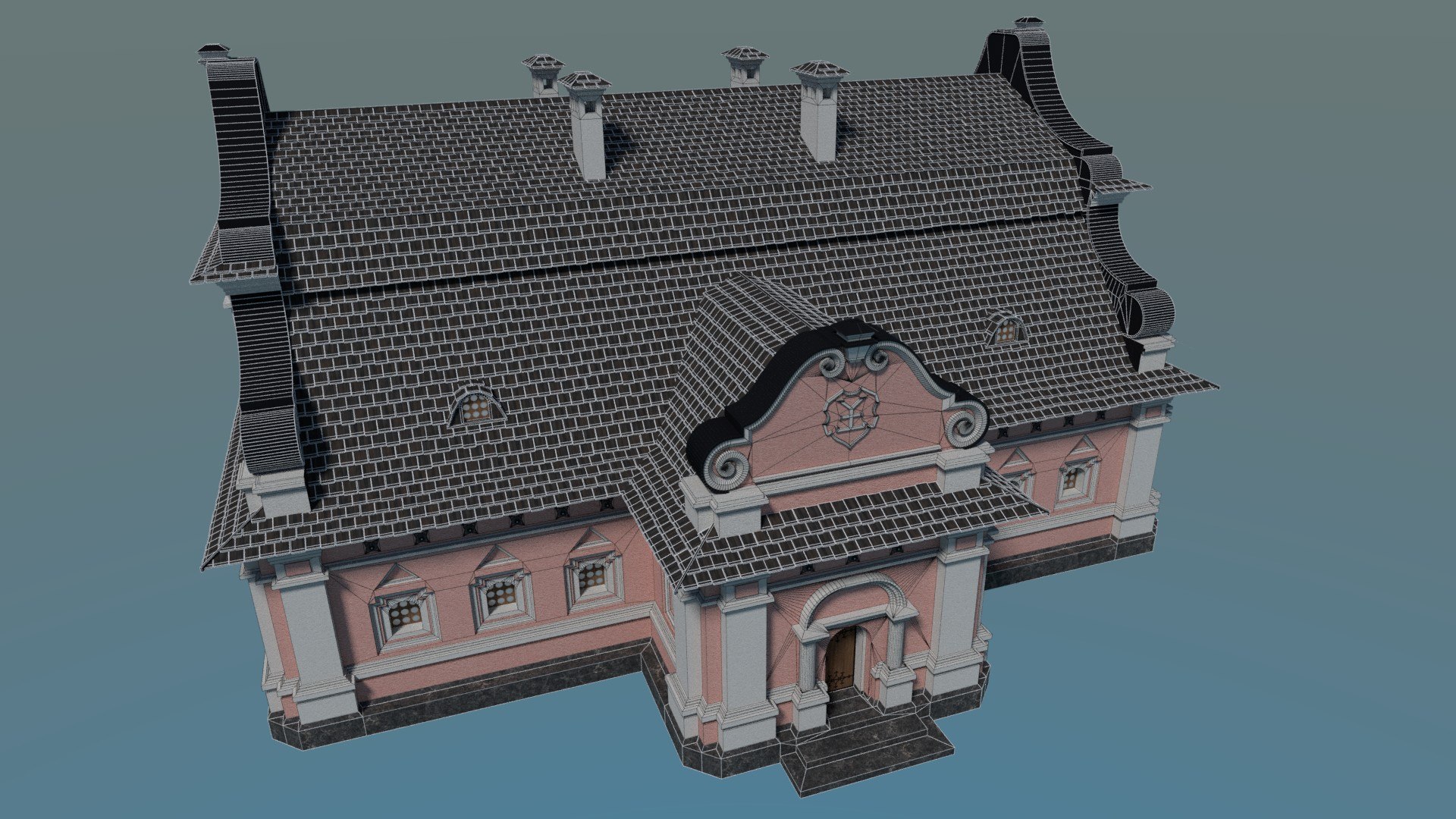 Ukrainian Baroque House I Pink 3D Model - TurboSquid 1907551