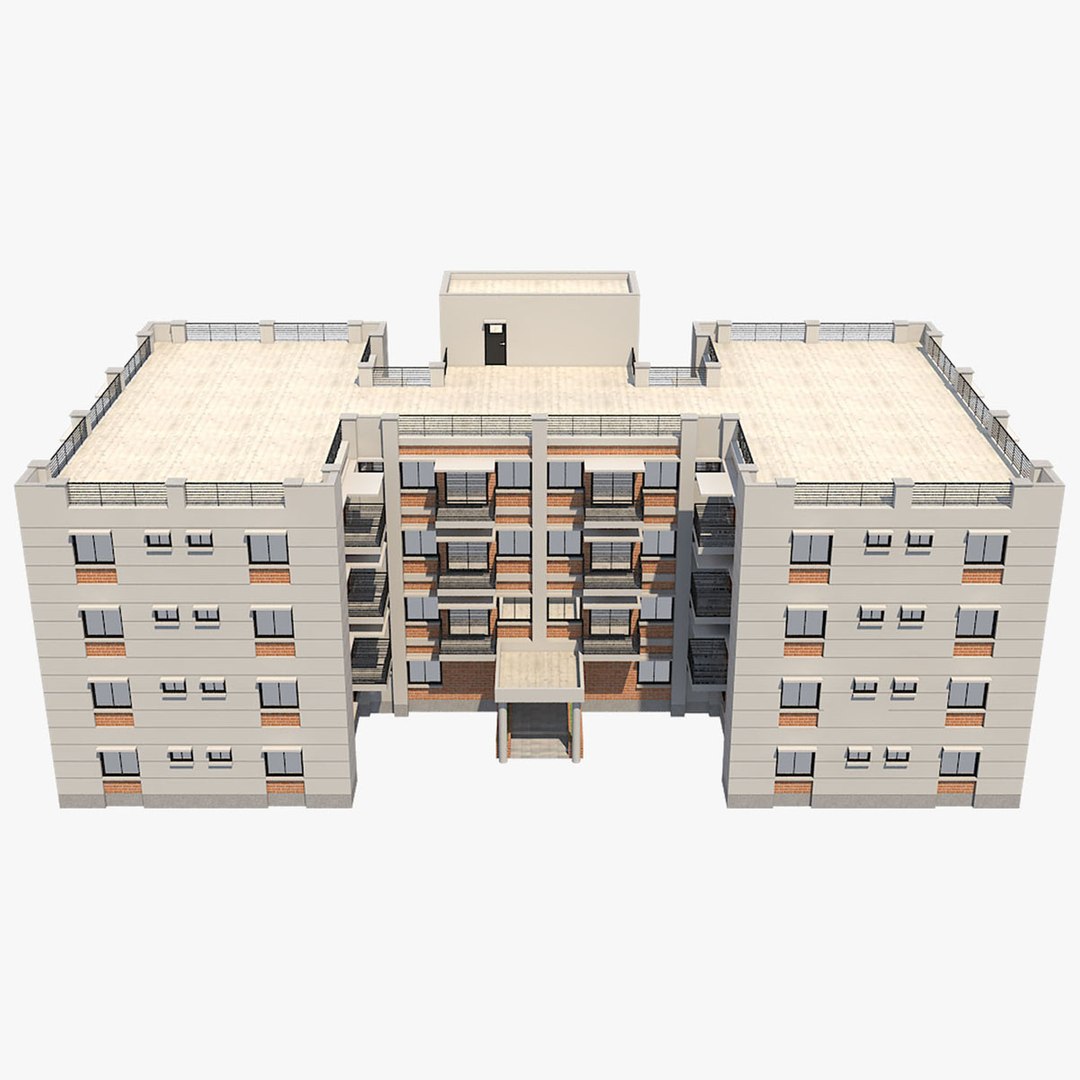 Apartment Building 3D Model - TurboSquid 1437584