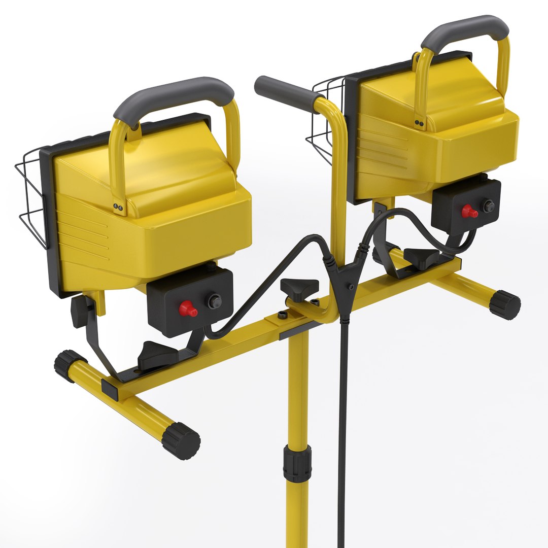 3d Model Halogen Work Lights