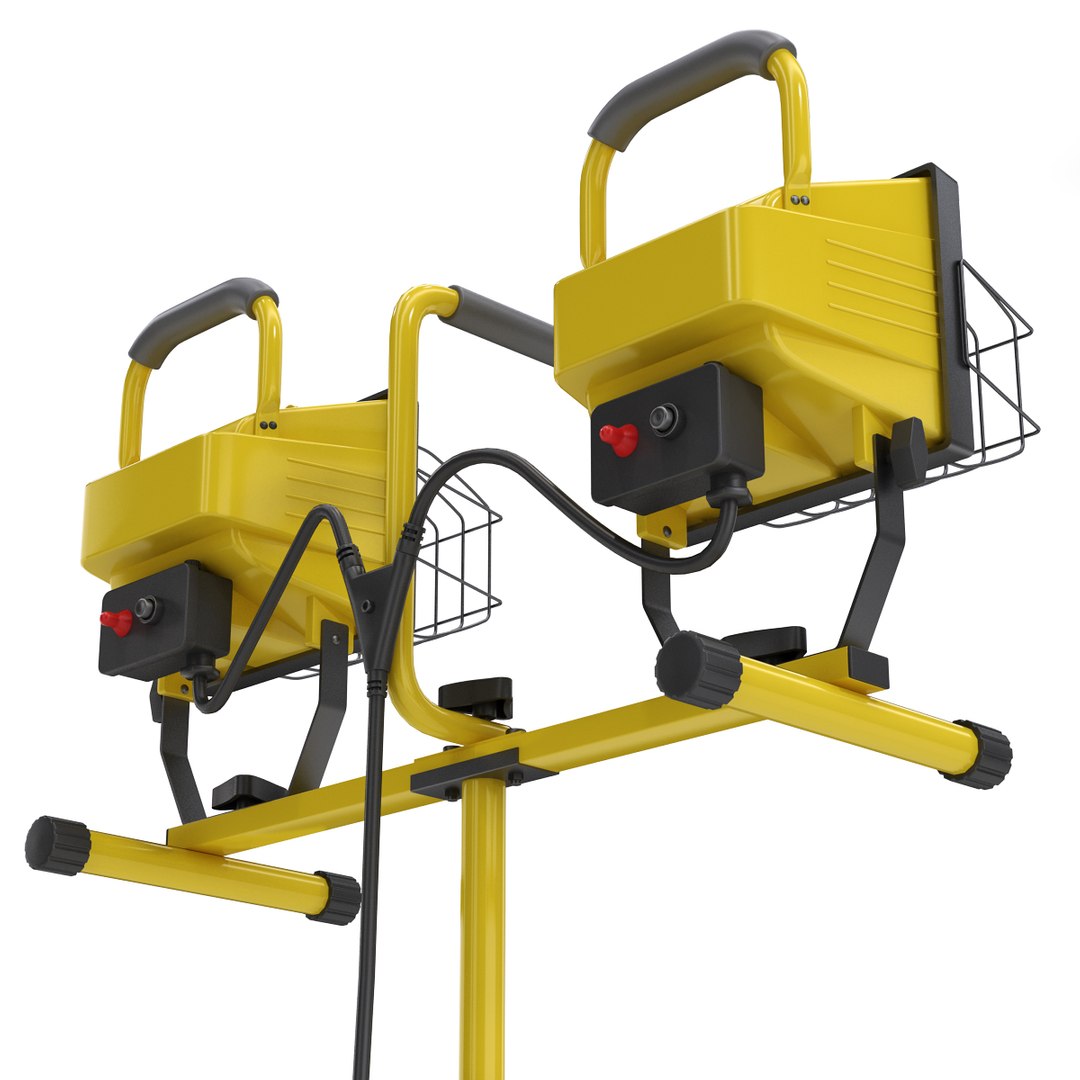 3d Model Halogen Work Lights