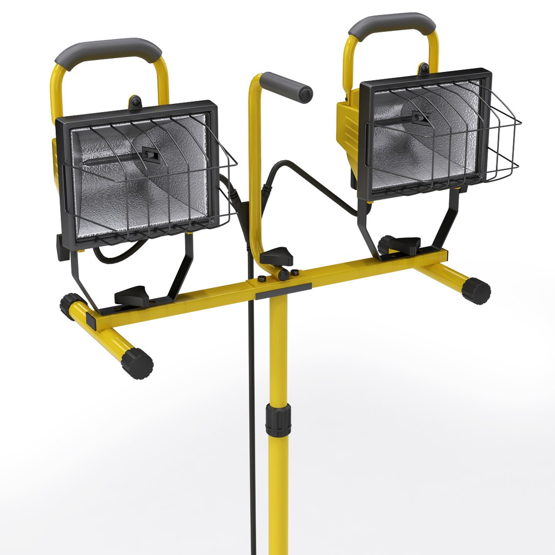 3d Model Halogen Work Lights