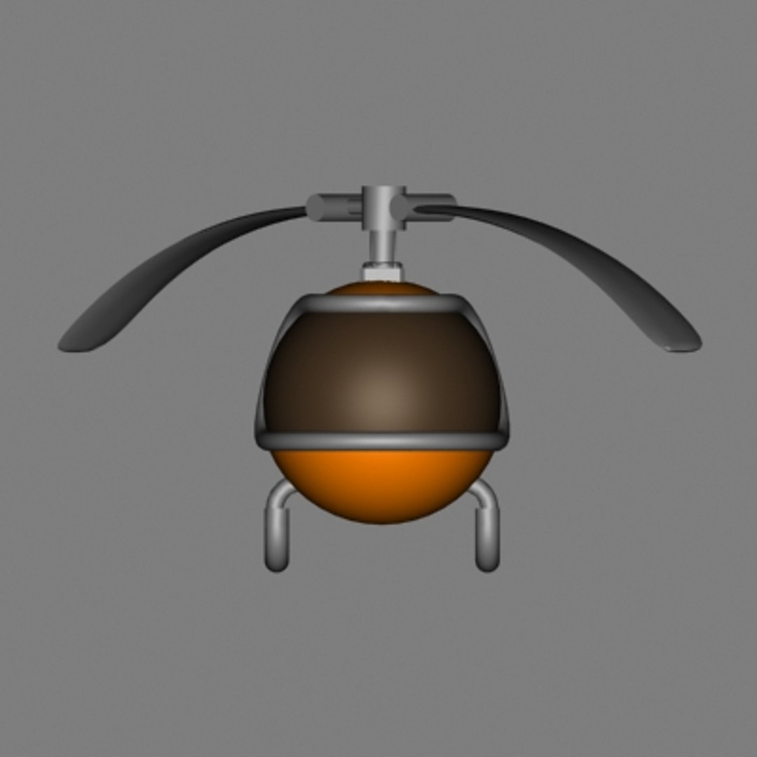 Cartoon Helicopter 3d Model