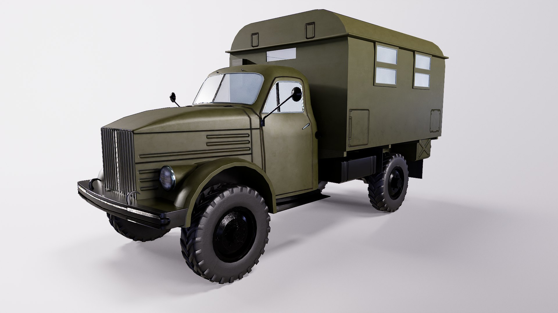 3D GAZ 63 Car With Insulated Kung Mod 1960 - TurboSquid 1776661