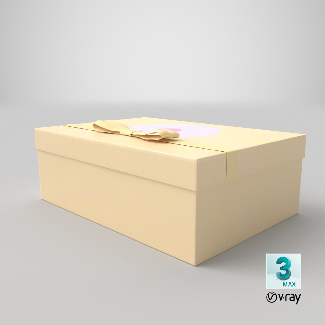 3D simple design gift box - TurboSquid 1509541