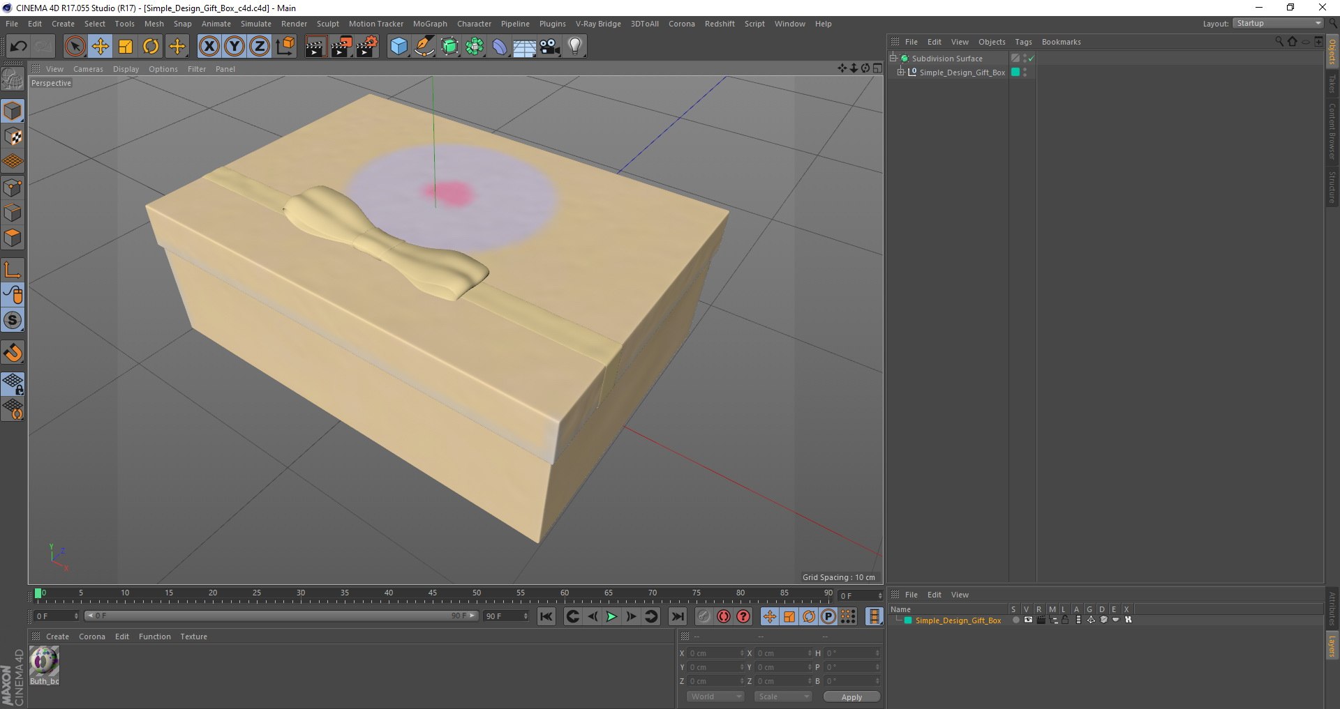 3D simple design gift box - TurboSquid 1509541