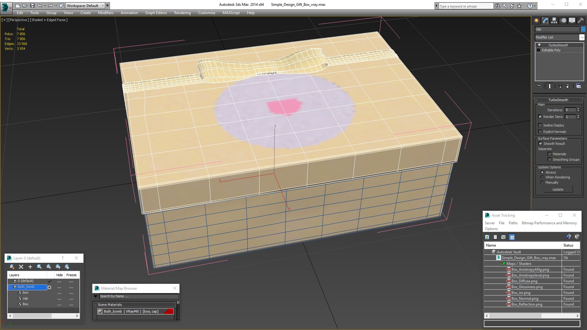 3D simple design gift box - TurboSquid 1509541