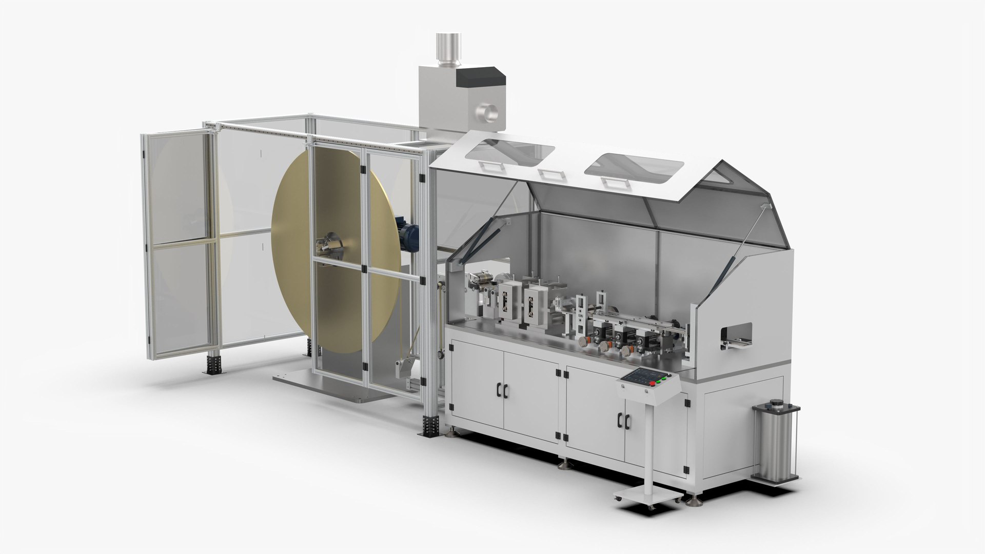 3D Automatic Aluminum Fin Forming Machine - TurboSquid 2020644