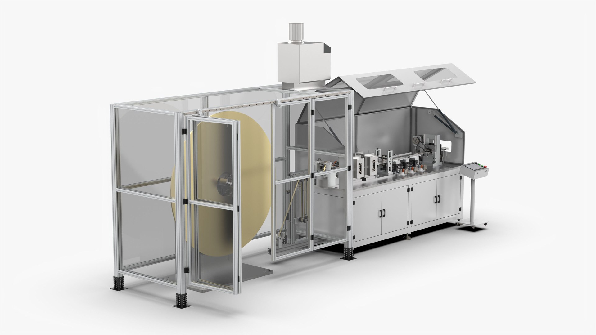 3D Automatic Aluminum Fin Forming Machine - TurboSquid 2020644