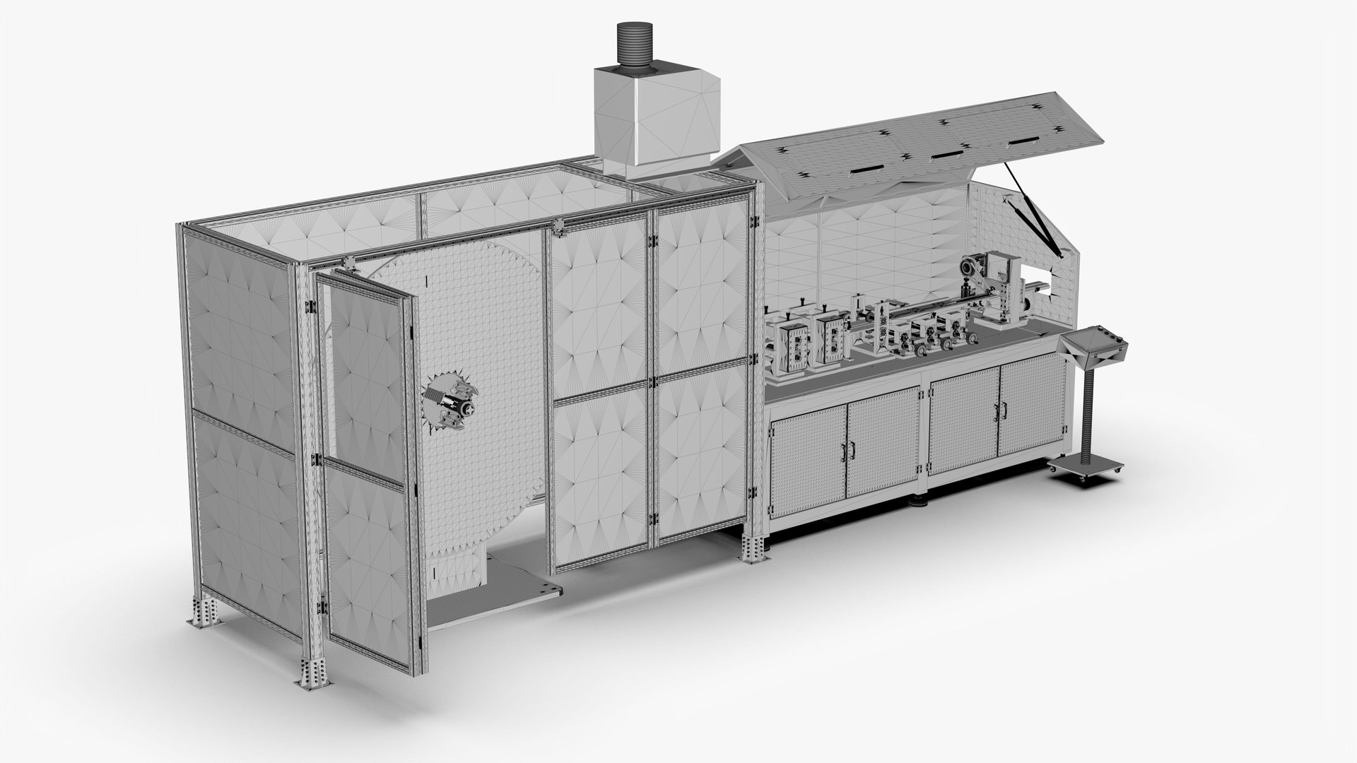 3D Automatic Aluminum Fin Forming Machine - TurboSquid 2020644