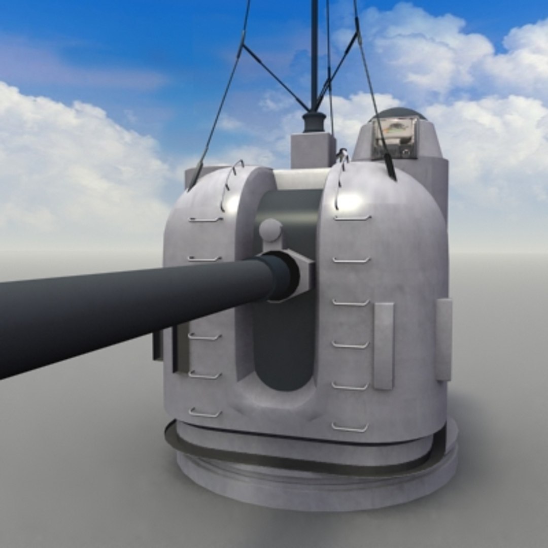 3dsmax 127mm Mk42 Naval Gun