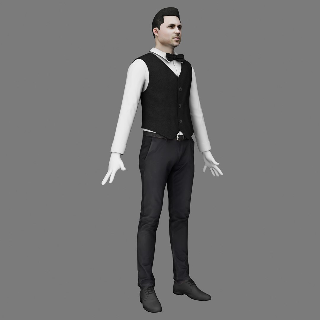 Waiter 3D Model - TurboSquid 1868738