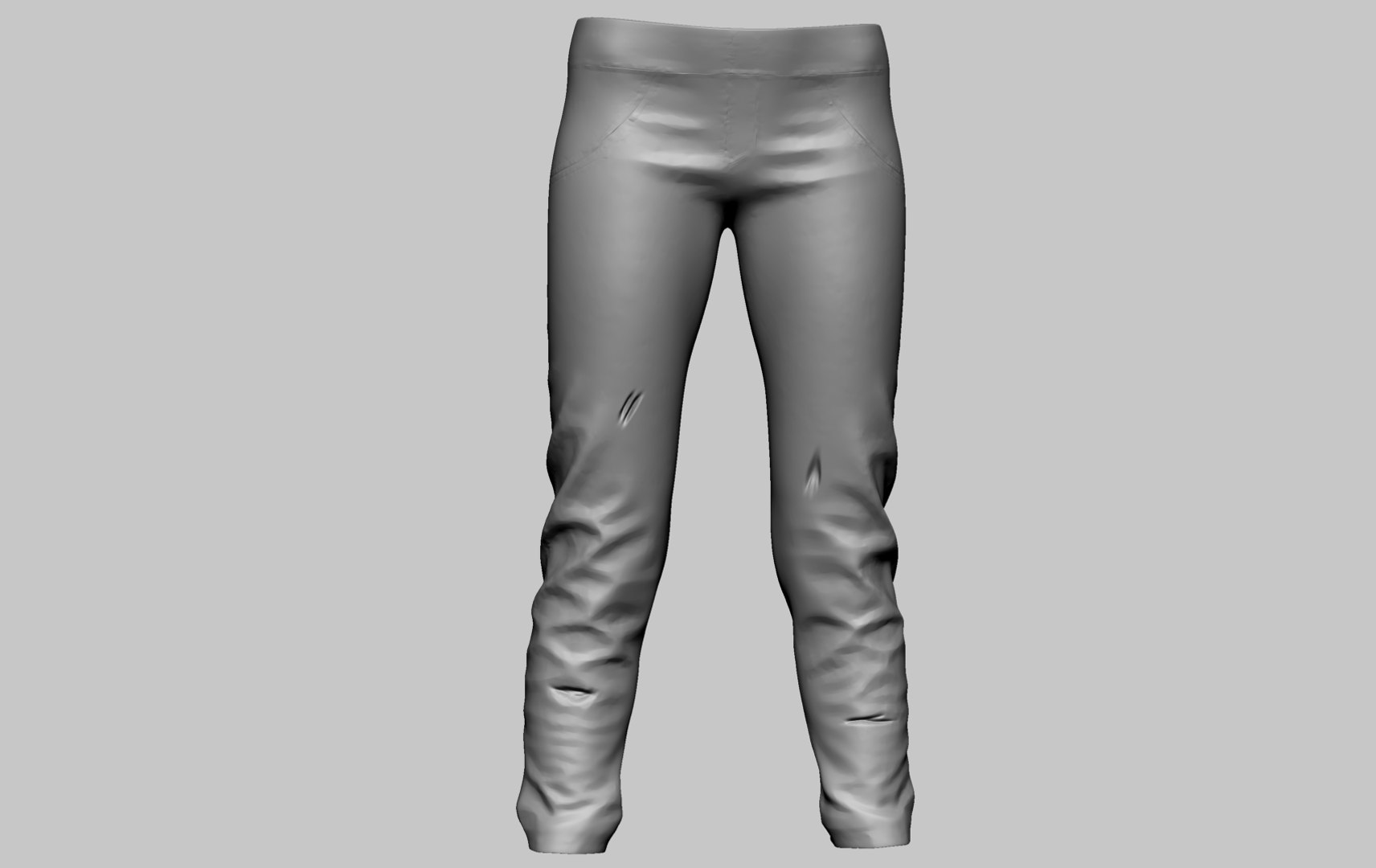 Stylized Clothes Trousers Scarf 3D - TurboSquid 1560411