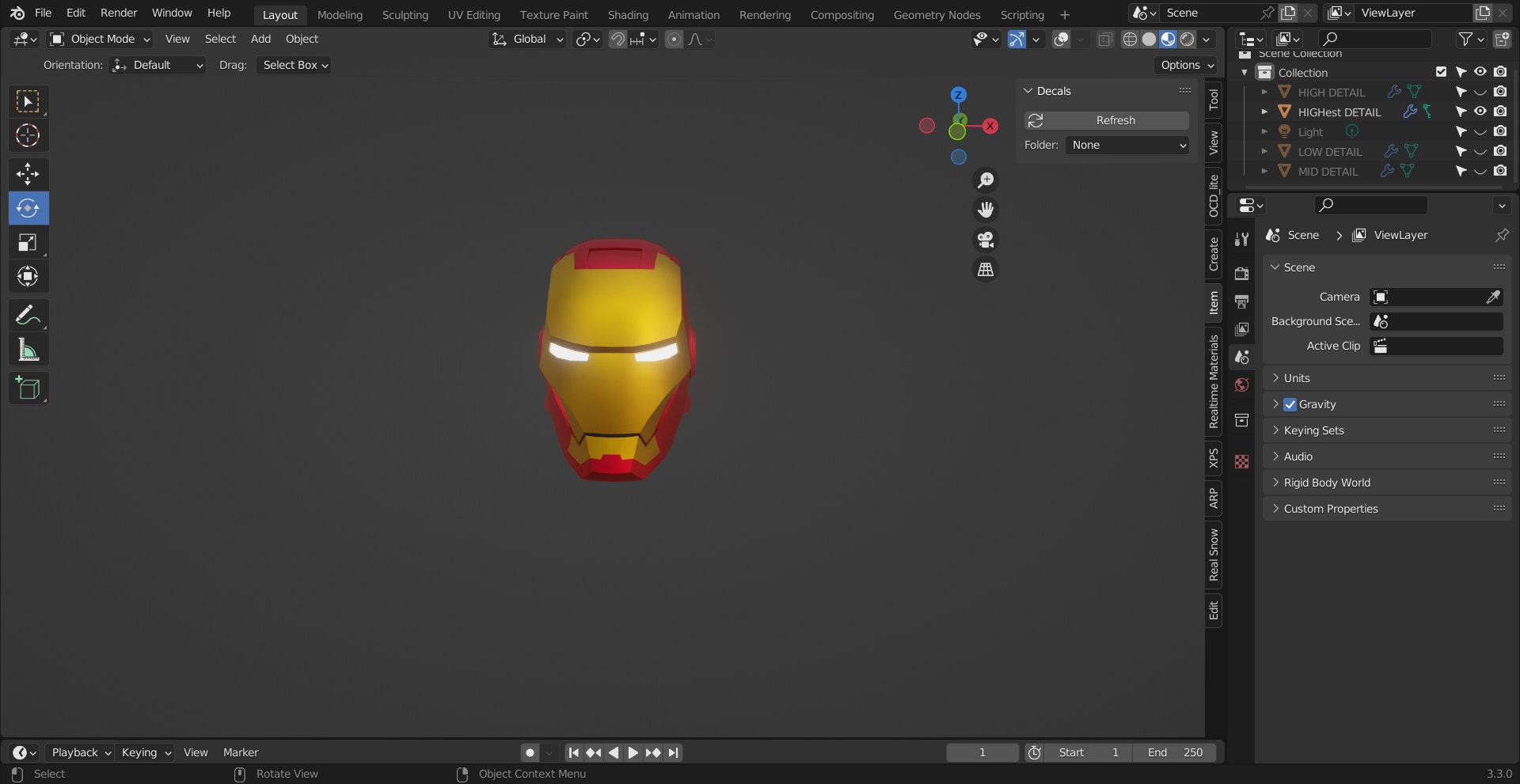 Iron Man Helmet 3D Model - TurboSquid 2235829