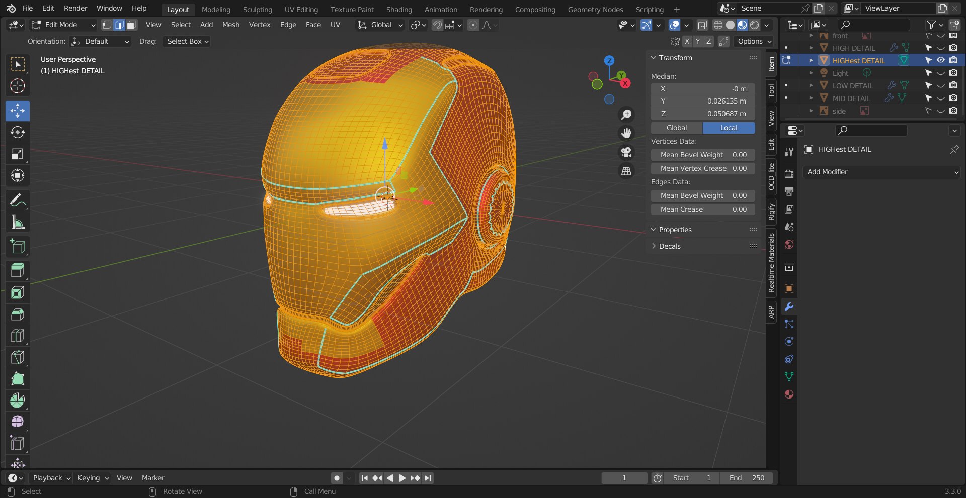 Iron Man Helmet 3D Model - TurboSquid 2235829