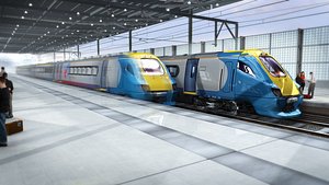 3d uk passenger train model