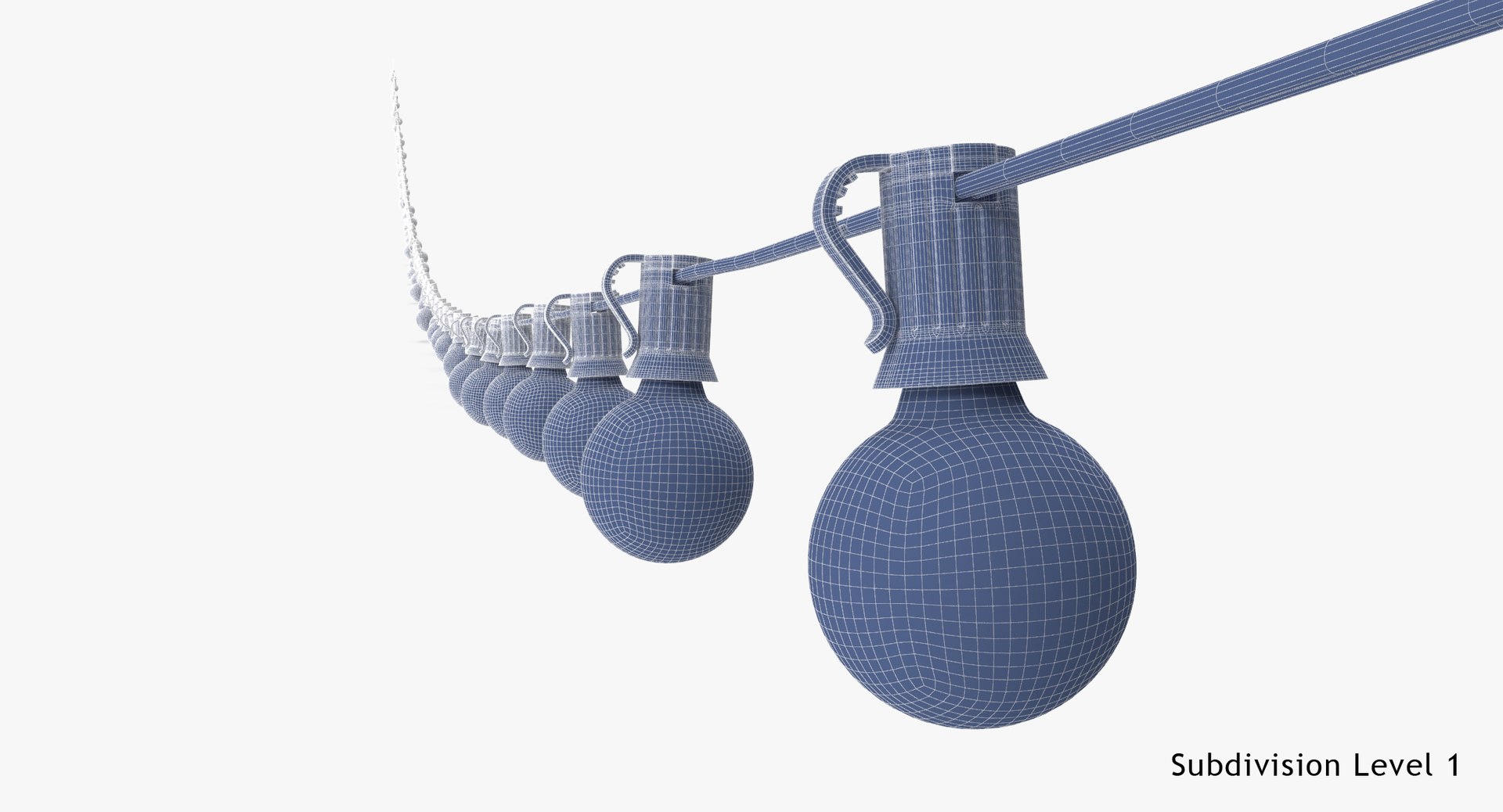 3d string lights model