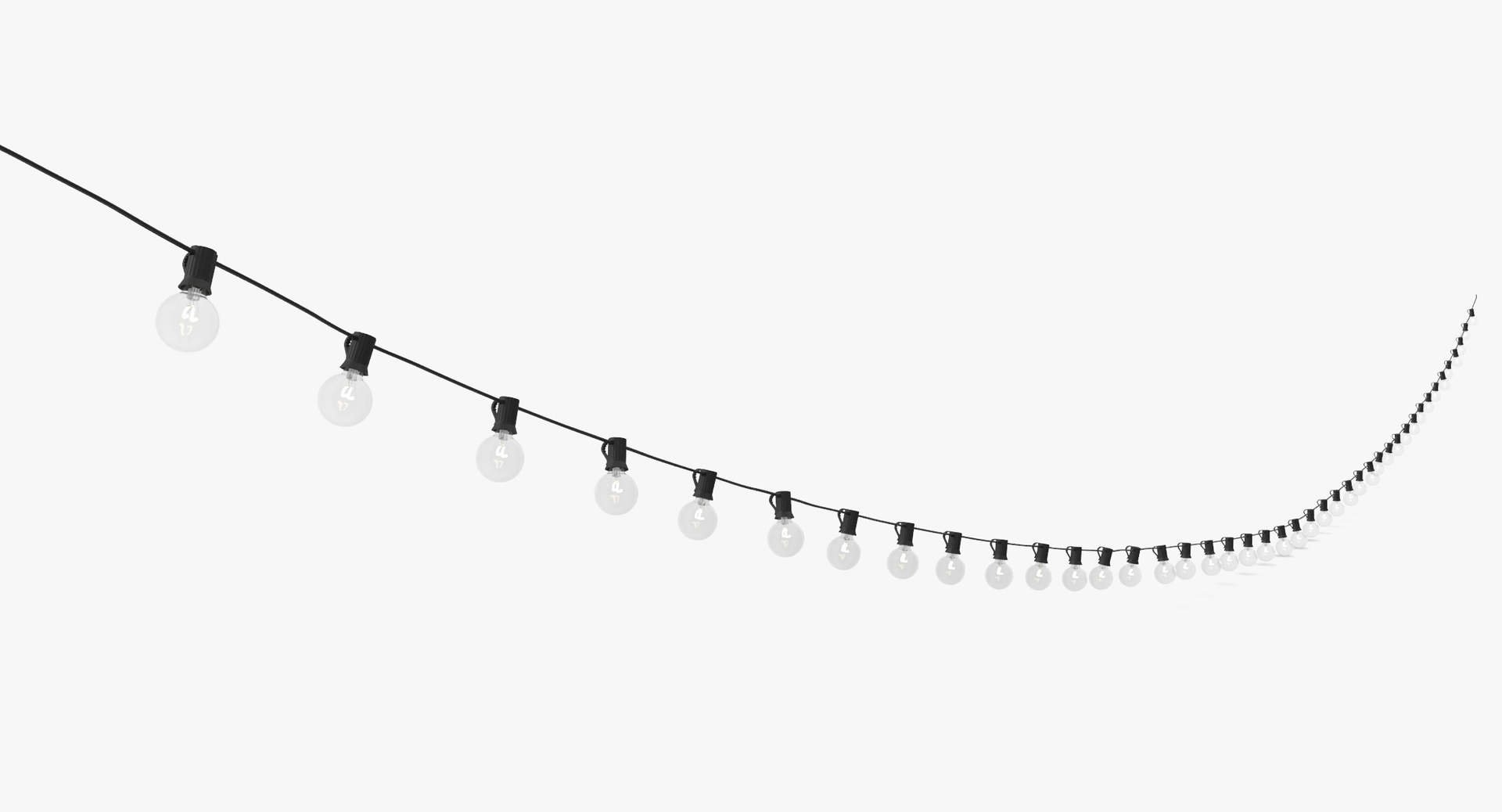 3d string lights model