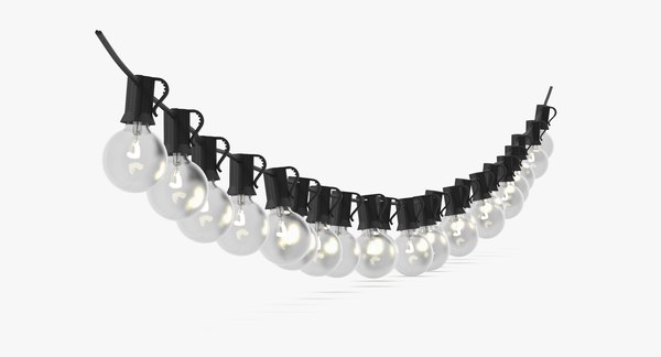3d string lights model