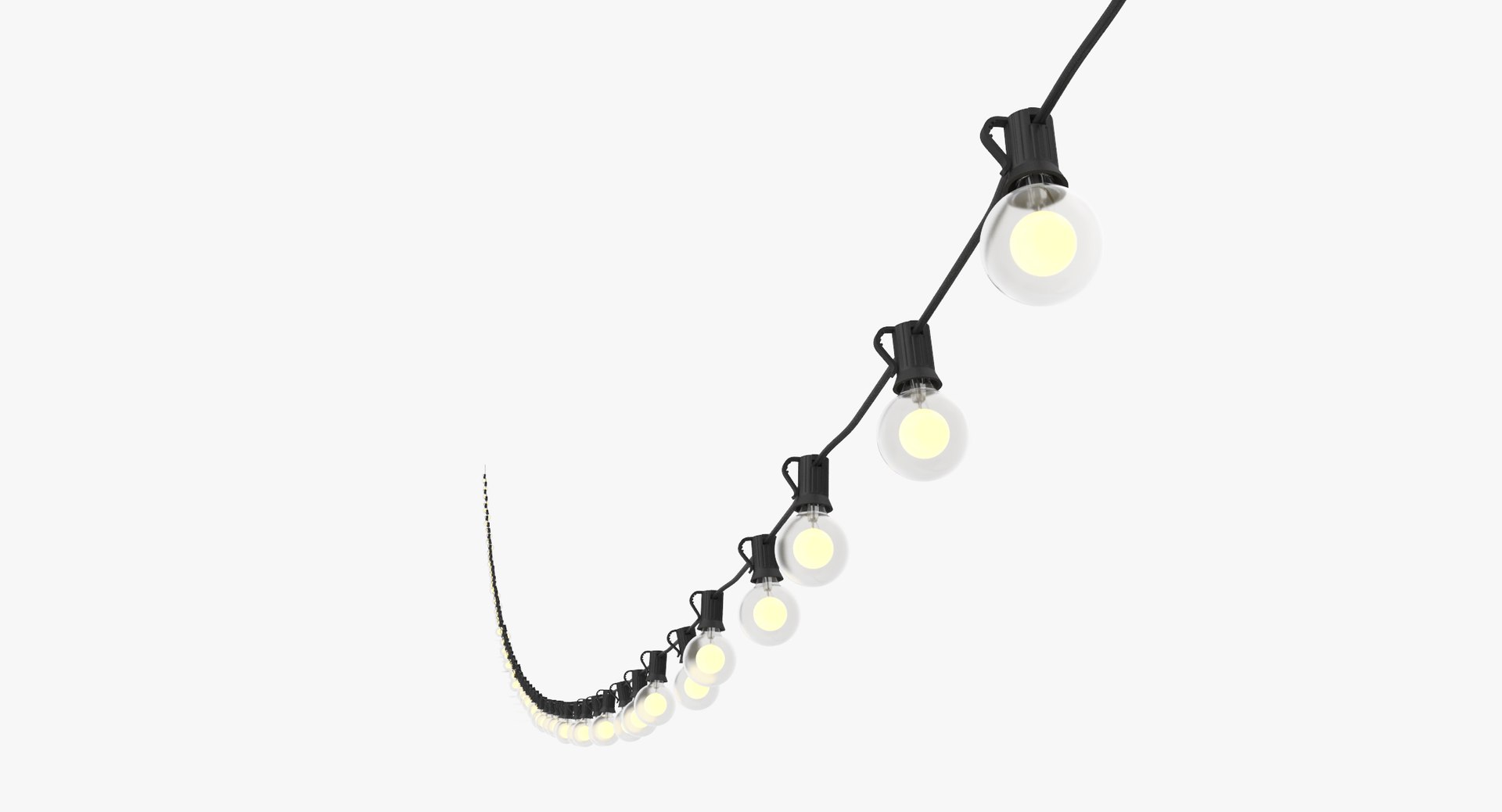 3d string lights model