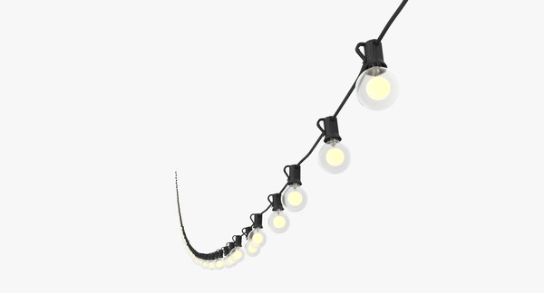 3d string lights model