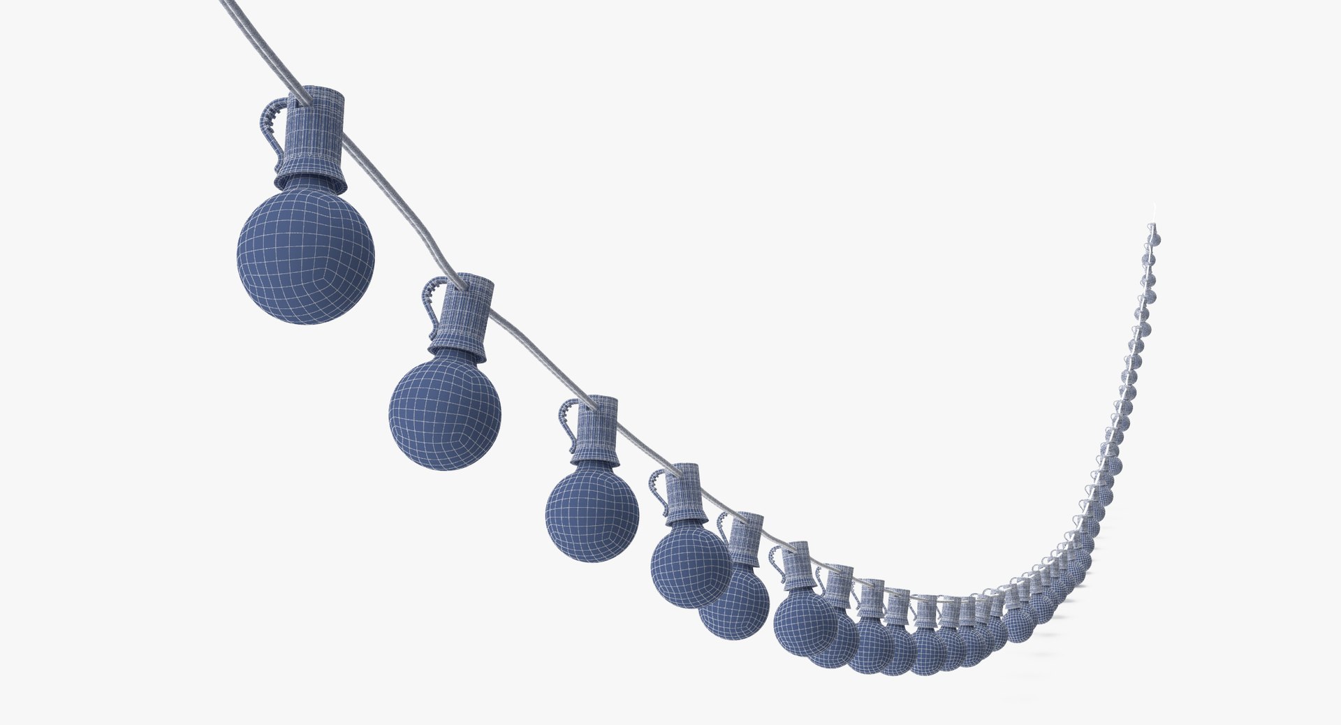 3d string lights model