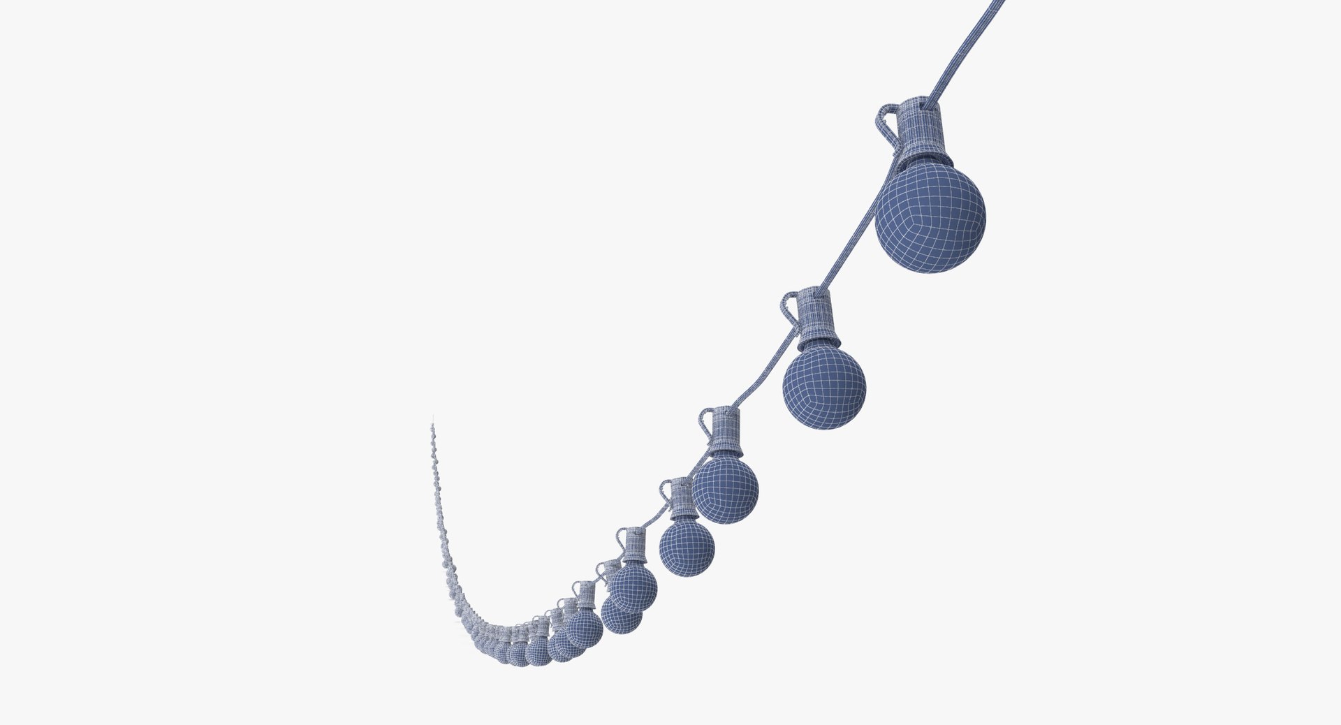 3d string lights model