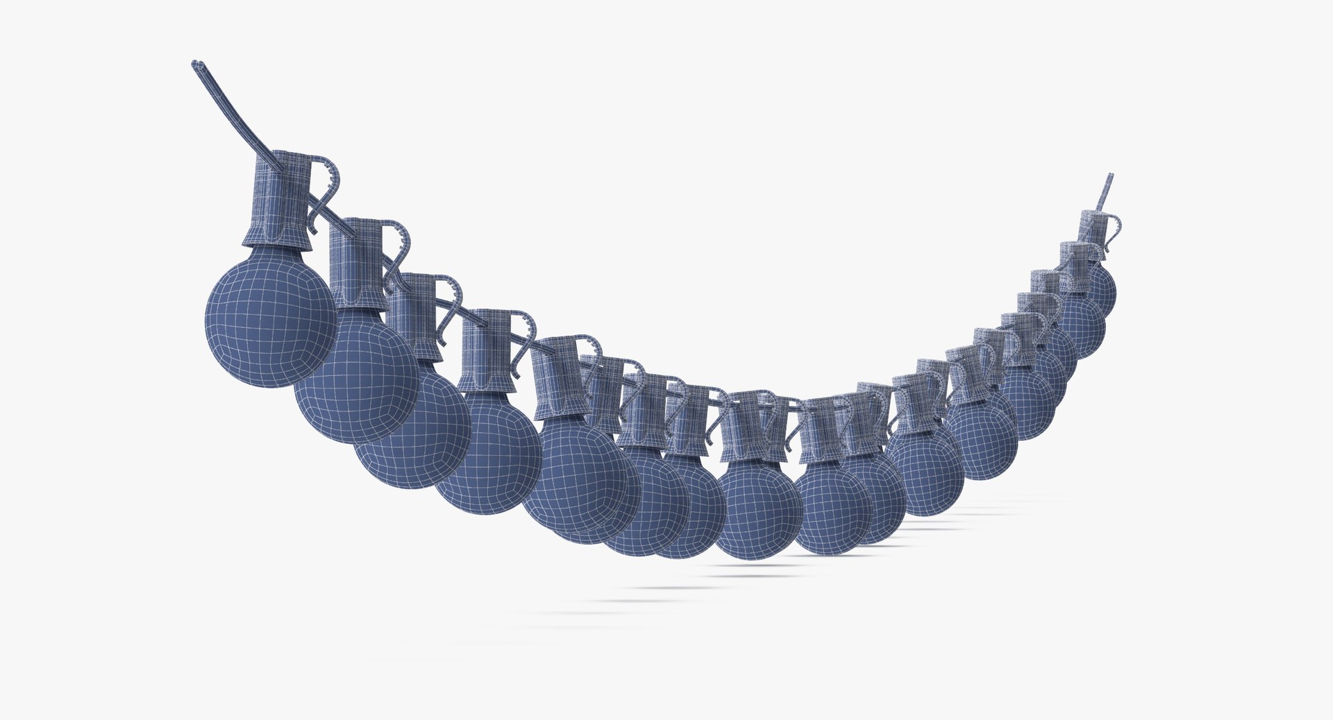 3d string lights model