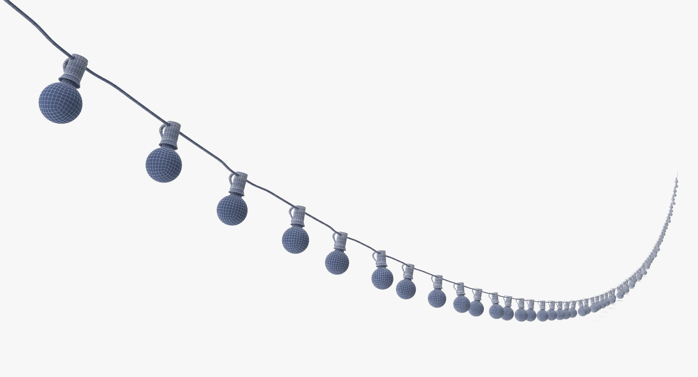 3d string lights model