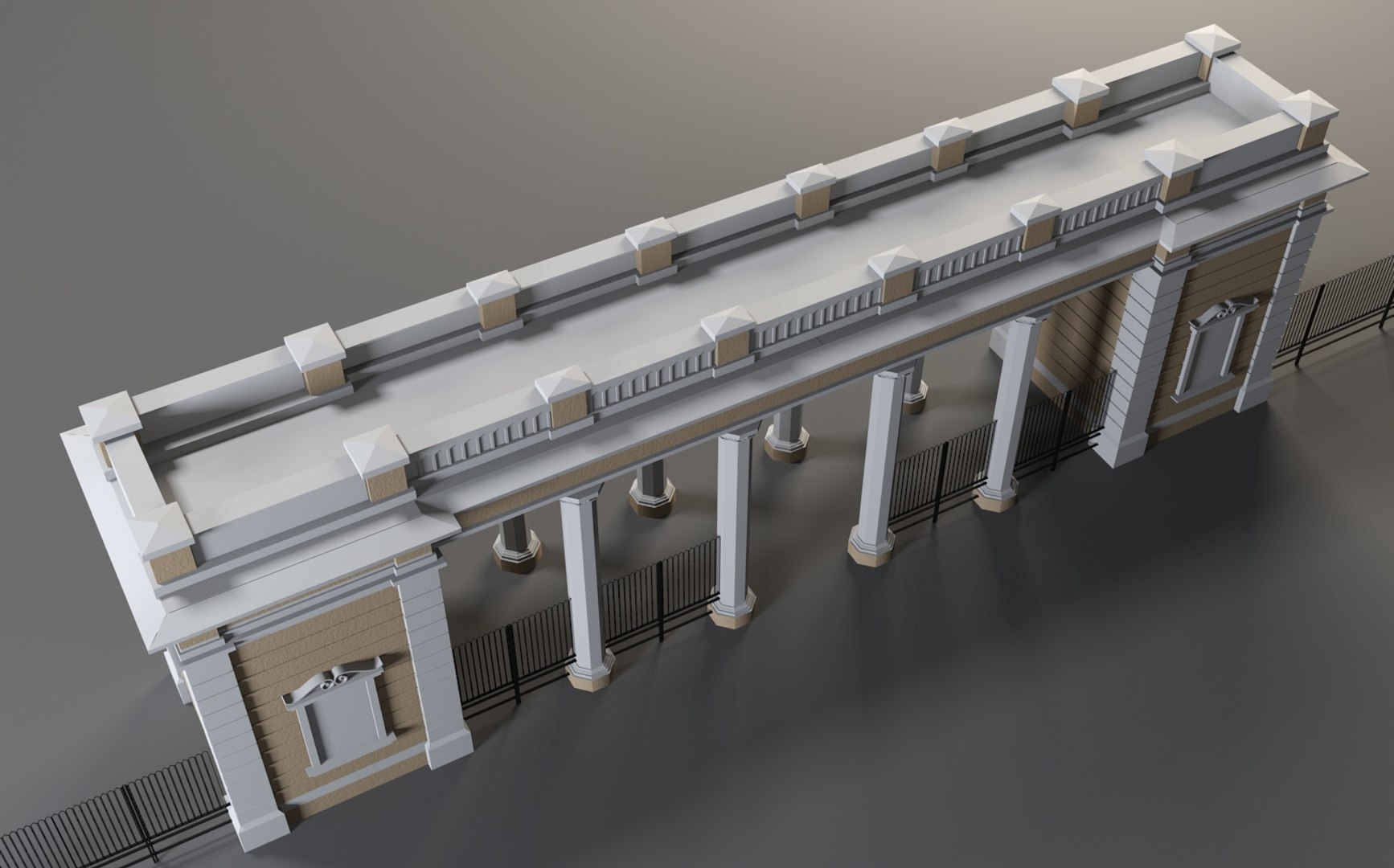 3ds Max Arches Columns