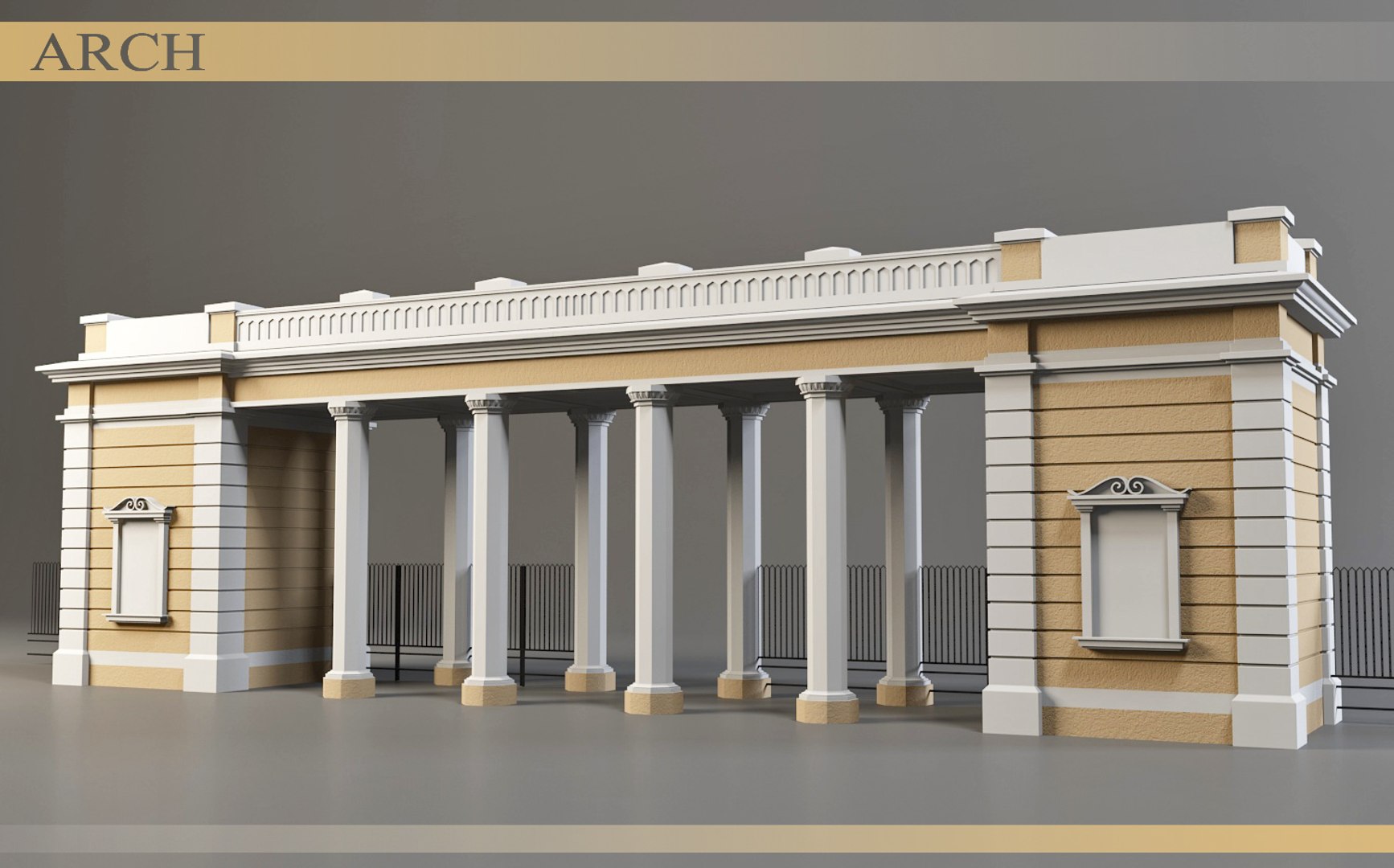 3ds Max Arches Columns