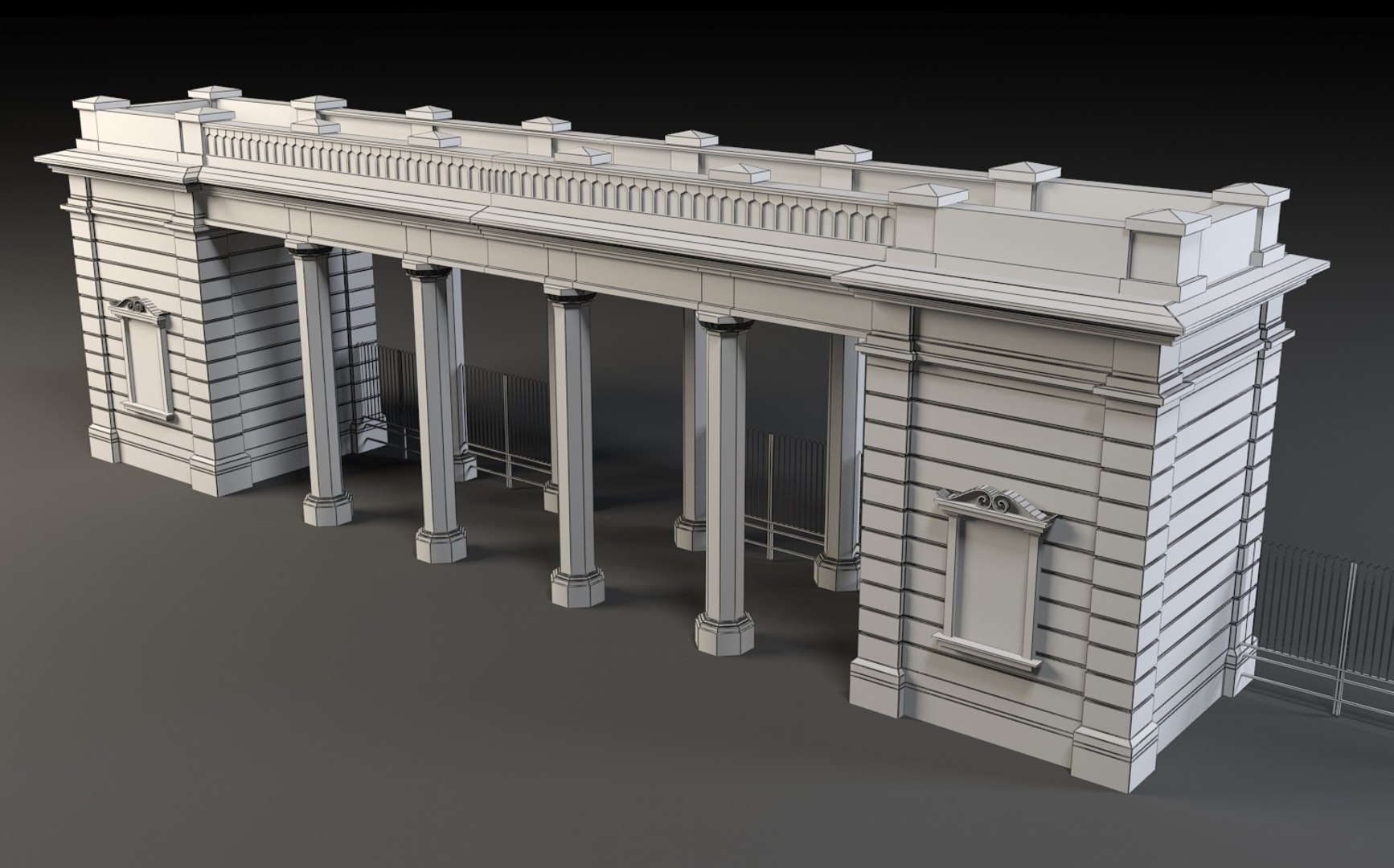 3ds Max Arches Columns