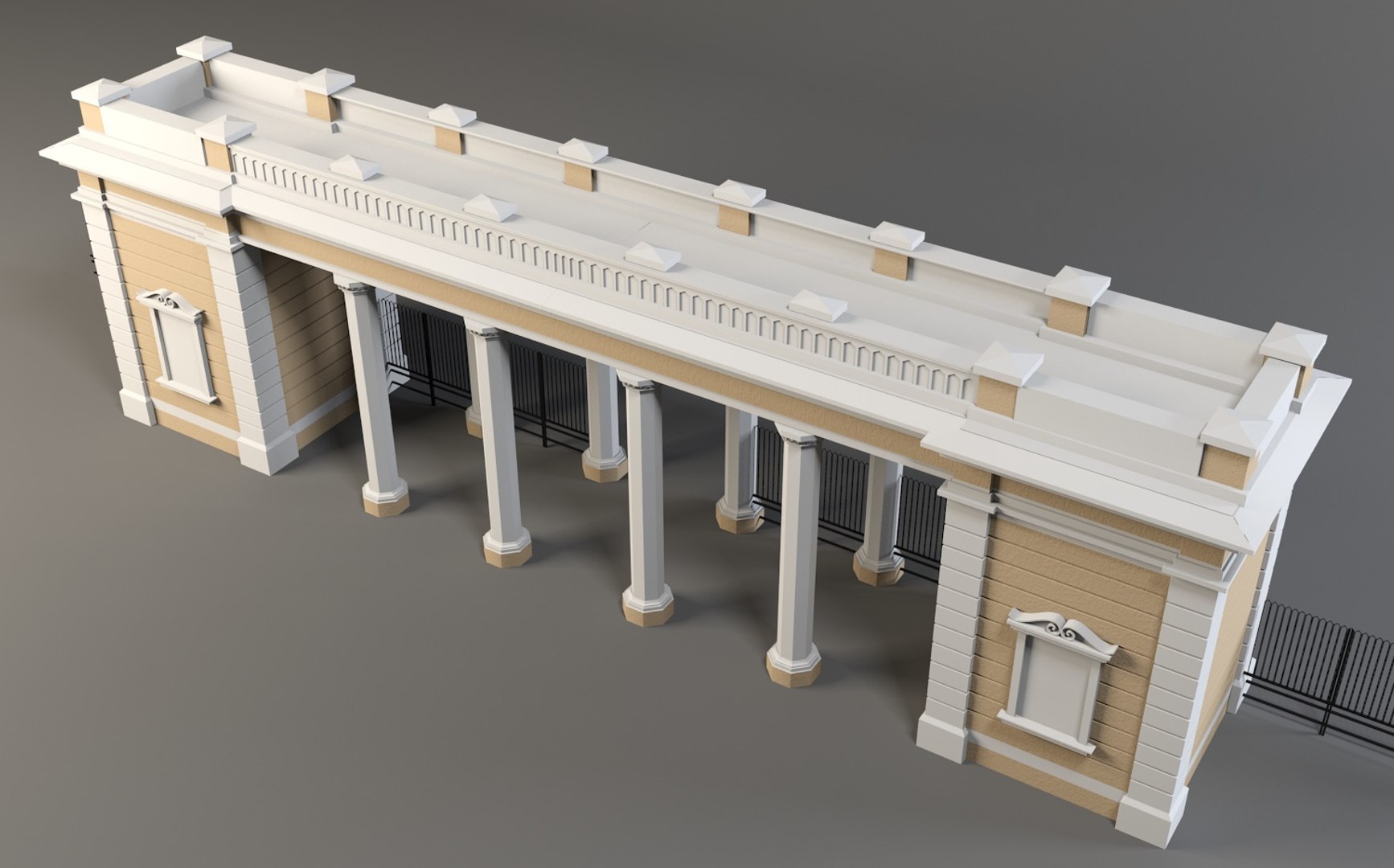 3ds Max Arches Columns