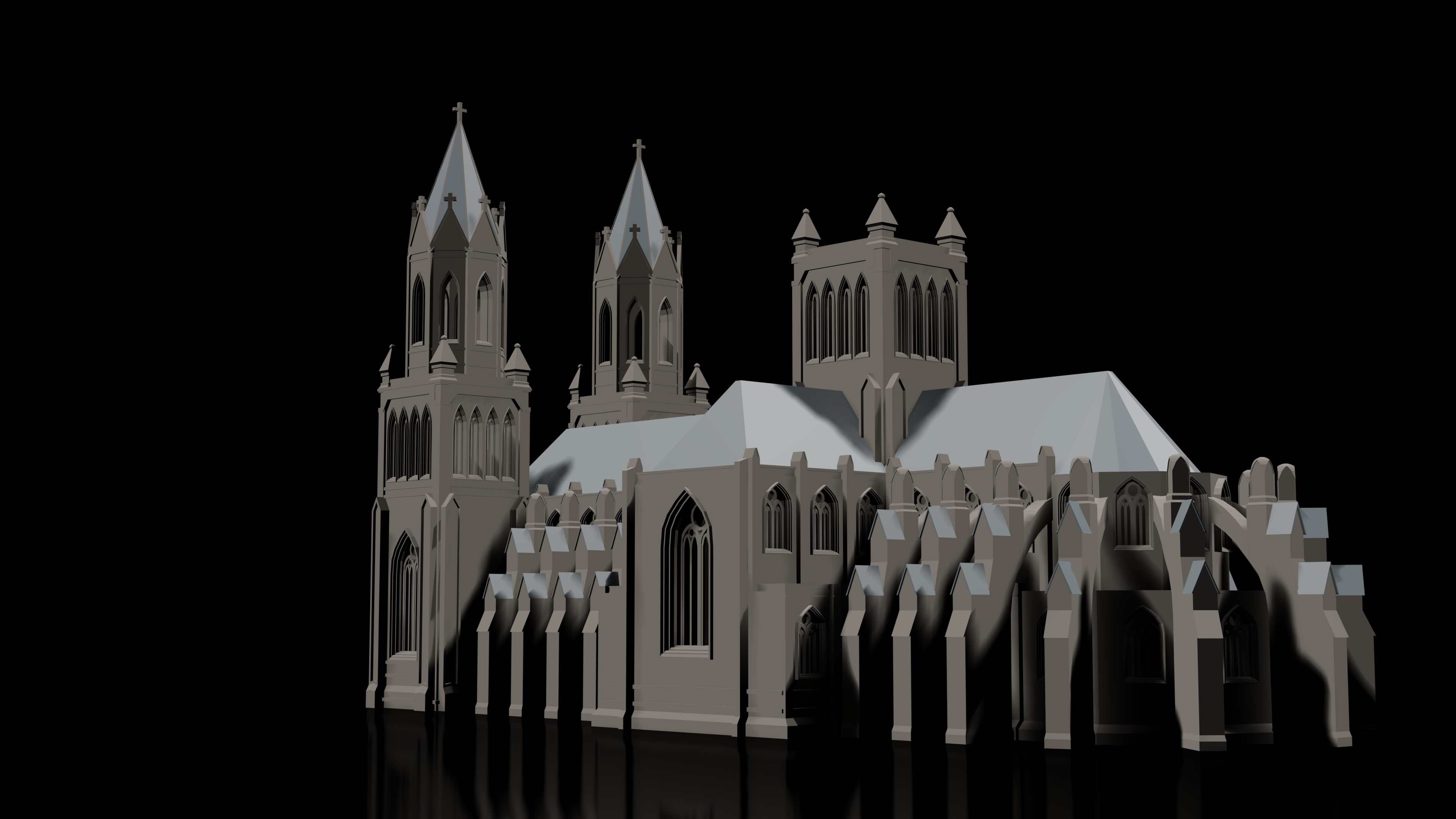 Gothic cathedral church 3D model - TurboSquid 1381032