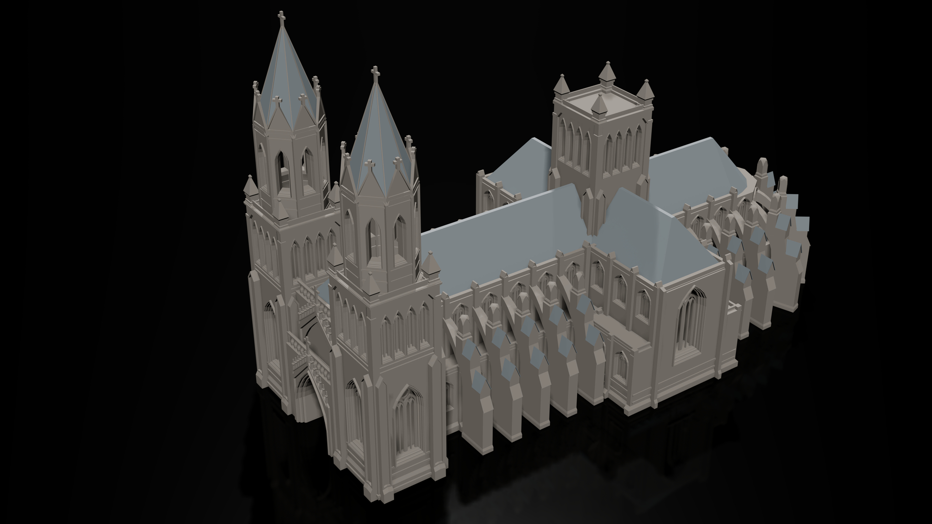 Gothic cathedral church 3D model - TurboSquid 1381032