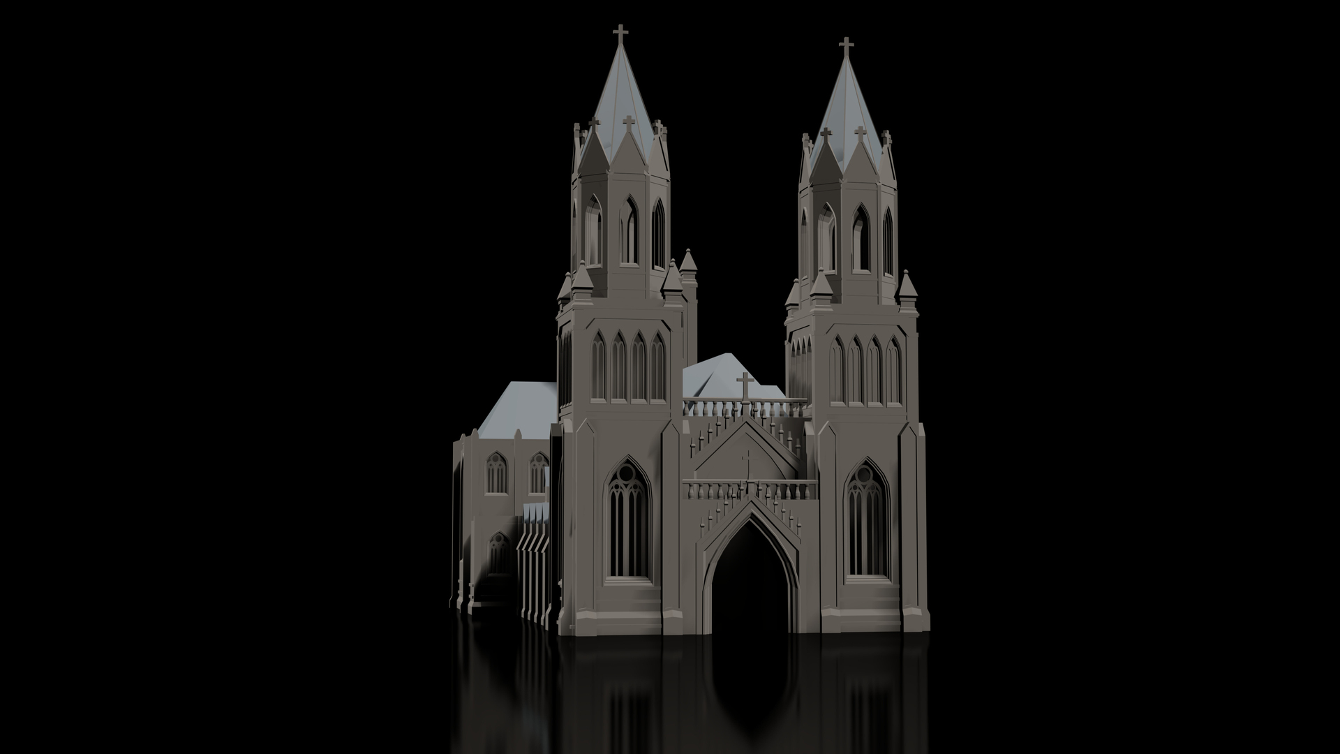 Gothic Cathedral Church 3D Model - TurboSquid 1381032