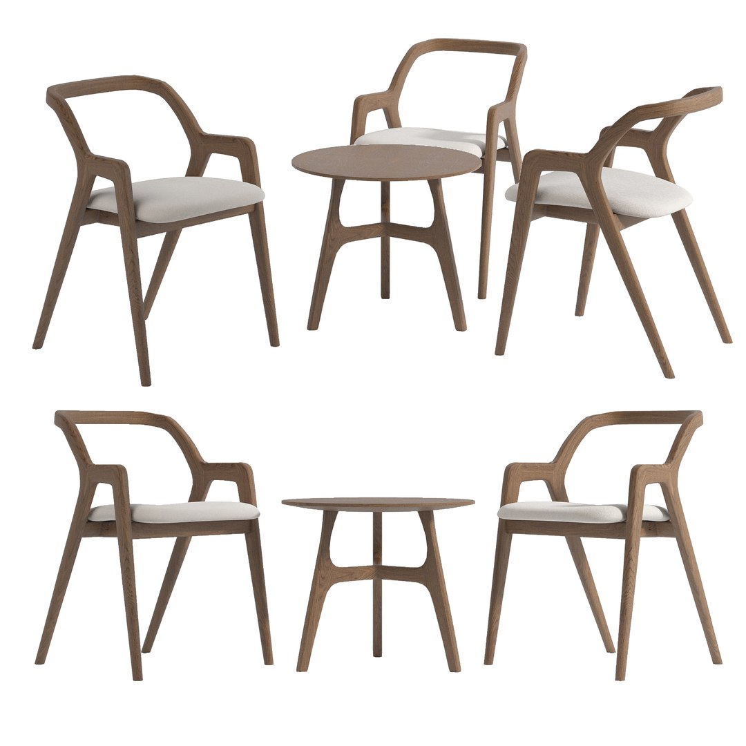3D Table And Chair Set2 Dale Italia - TurboSquid 2069454